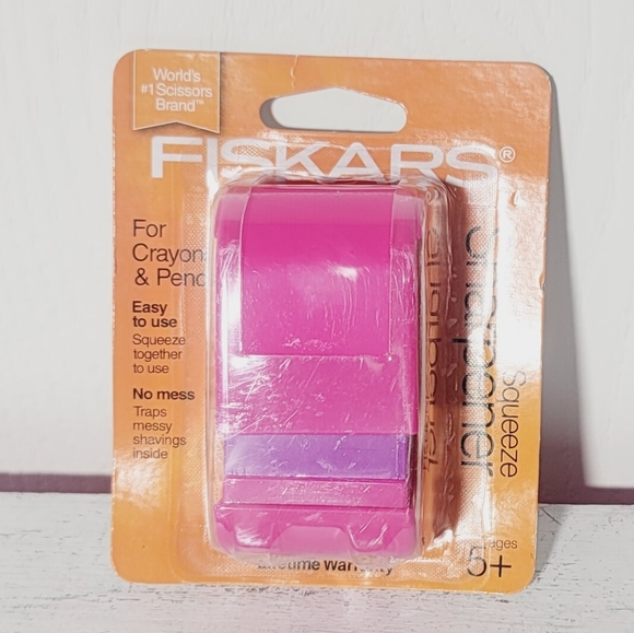Fiskers | Office | Fiskars Squeeze No Mess Pencil And Crayon Sharpener ...
